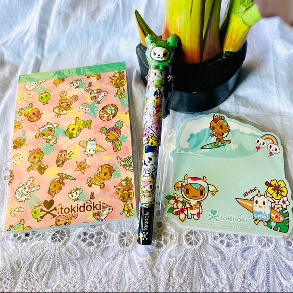 tokidoki | Office | New Set 3 Tokidoki Hawaii Collection Pen Notepad ...